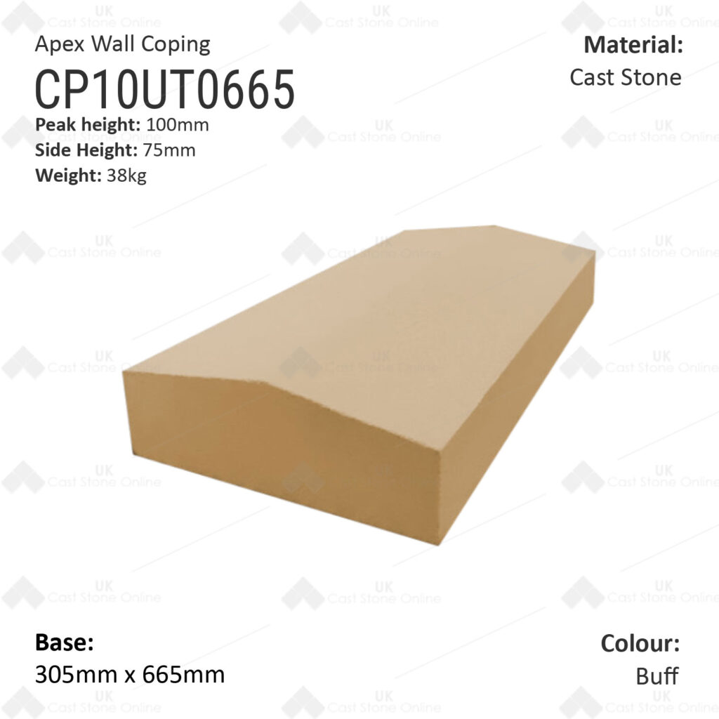 Apex Wall Copings (Deep) – 665mm x 305mm – UK Cast Stone Online
