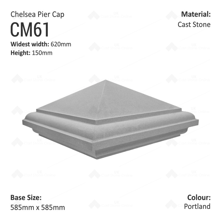 Chamfered Apex Pier Caps - UK Cast Stone Online