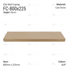 BULL-NOSE WALL COPING - 1000mm x 300mm - UK Cast Stone Online